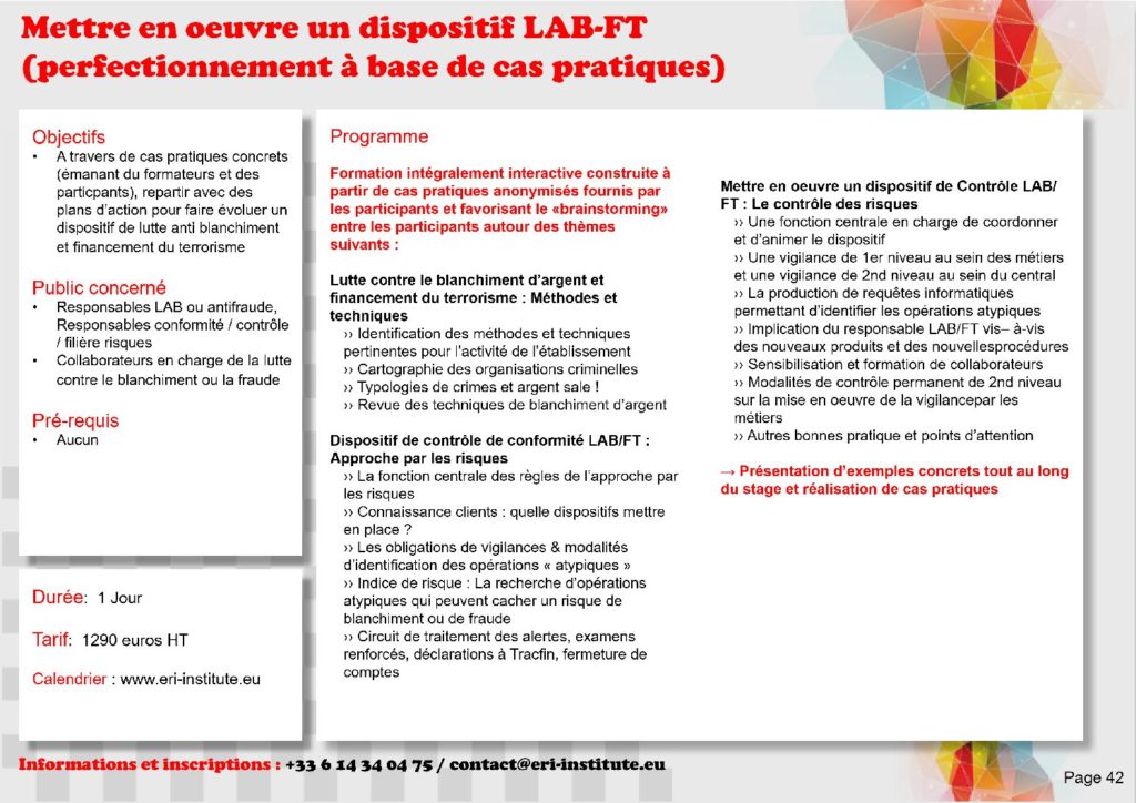 Mettre en oeuvre un dispositif LAB-FT (perfectionnement à base de cas pratiques) - ERI Institute